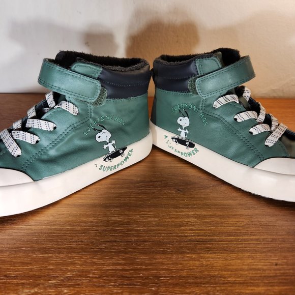 Peanuts | Shoes | Peanuts Snoopy Green Hightop Fashion Sneaker Kids Us ...